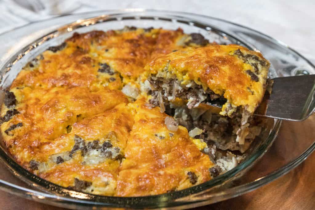 Easy Bisquick Cheeseburger Pie Recipe - Tamara Ray