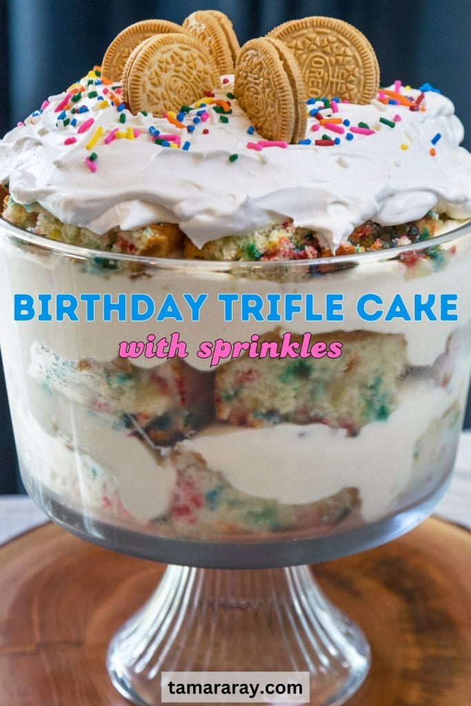 Birthday Trifle Cake Recipe with Sprinkles - Tamara Ray