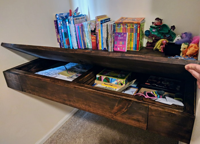 DIY Floating Desk with Storage - Tamara Ray