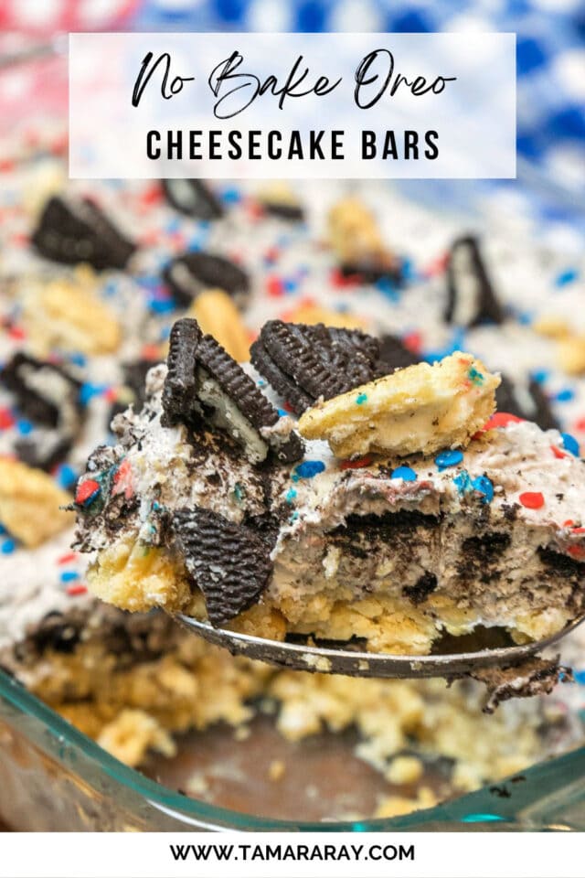 No Bake Oreo Cheesecake Bars - Tamara Ray