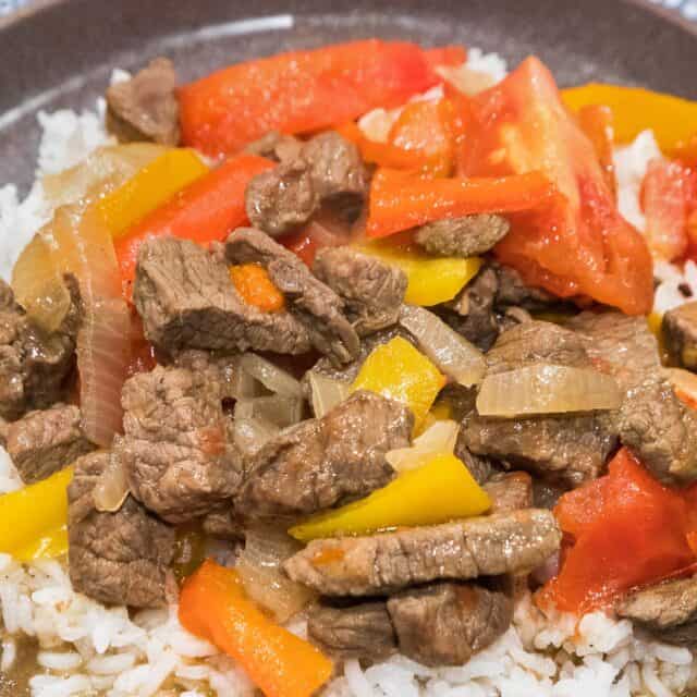 Pepper Steak with Onions and Tomatoes - Tamara Ray