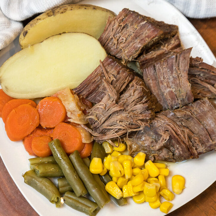 Fall Apart Pot Roast Cooked in the Oven - Tamara Ray